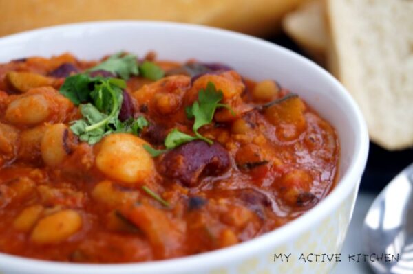 3 bean chilli (Stewed beans) - My Active Kitchen